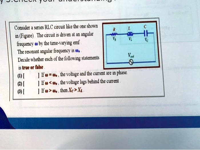 SOLVED: Consider a Sctles RLC circuit Iike the one shown In (Figure ...