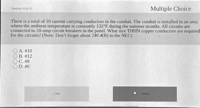 Question 10 of 15 Multiple Choice There is a total of 10 current ...