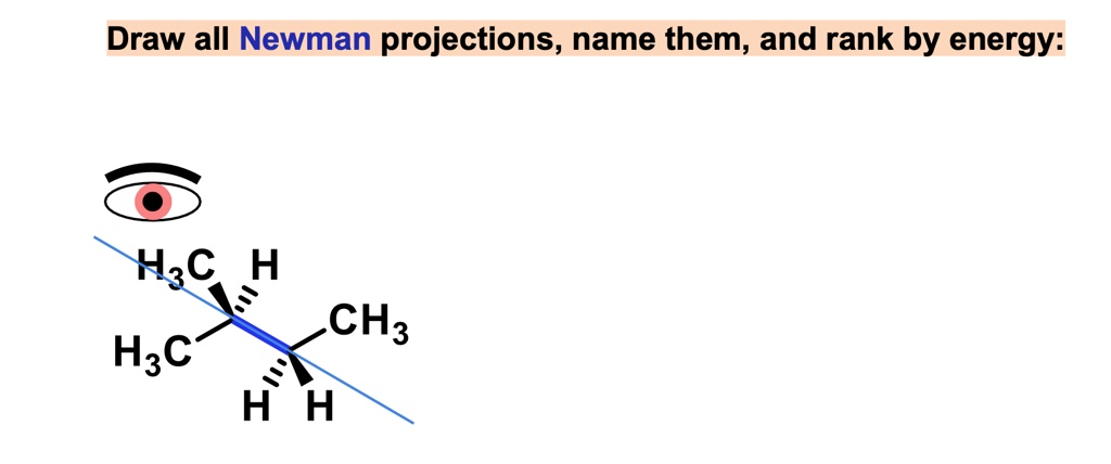 SOLVED: Draw all Newman projections, name them, and rank them by energy ...