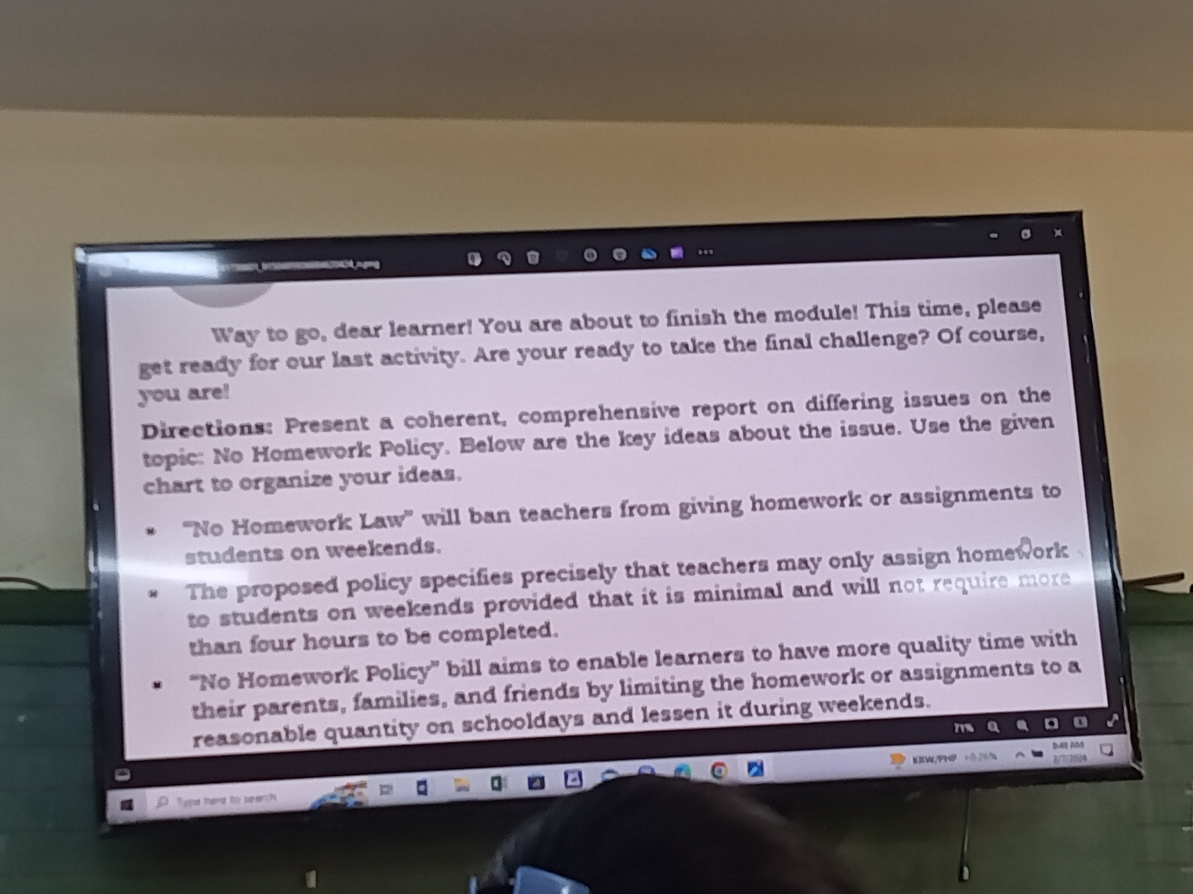 SOLVED: Way to 80 , dear learnerl You are about to finish the modulel ...