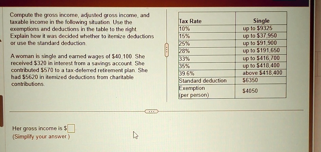 VIDEO solution: Compute the gross income,adjusted gross income,and ...