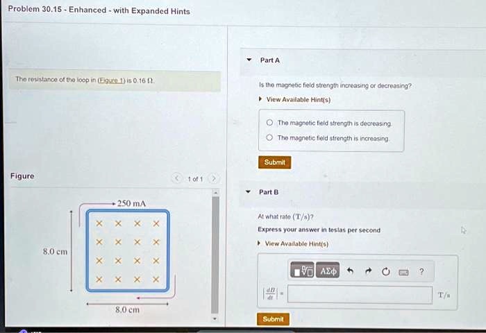 texts problem 3015 enhanced with expanded hints the resistance of the loop in figure 1 is 016 ...