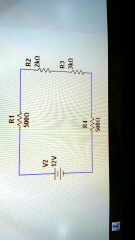 R1 500? R2 2k? R3 3k? V2 12V R4 500?