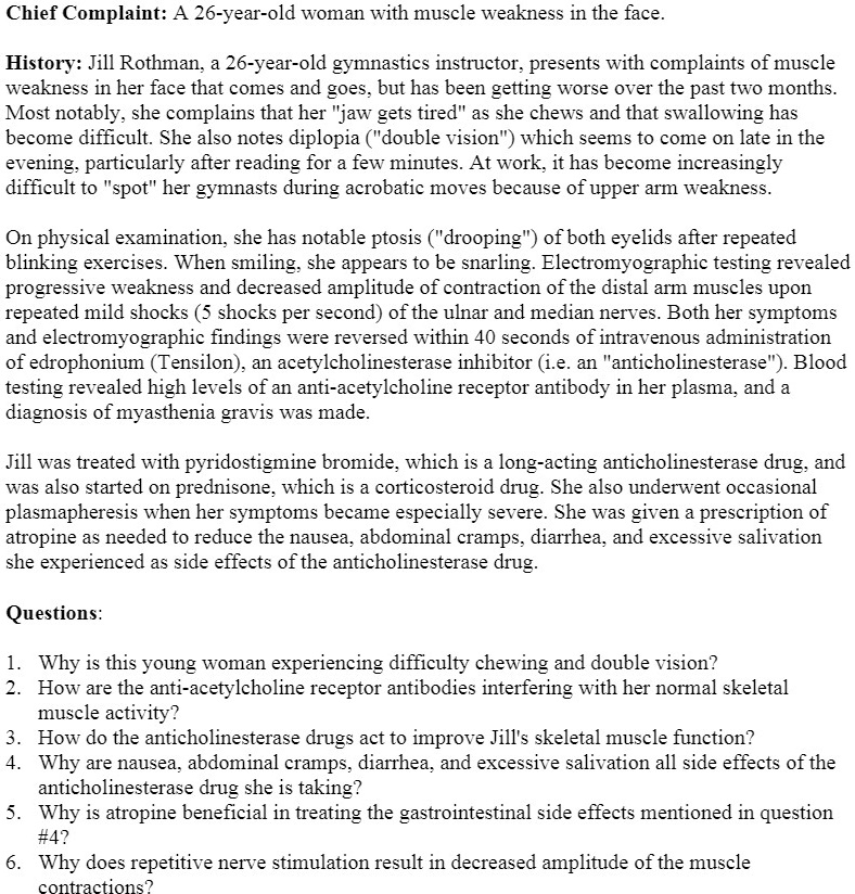 chief complaint a 26 year old woman with muscle weakness in the face ...