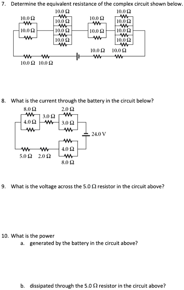 Determine the equivalent resistance of the complex circuit shown below ...