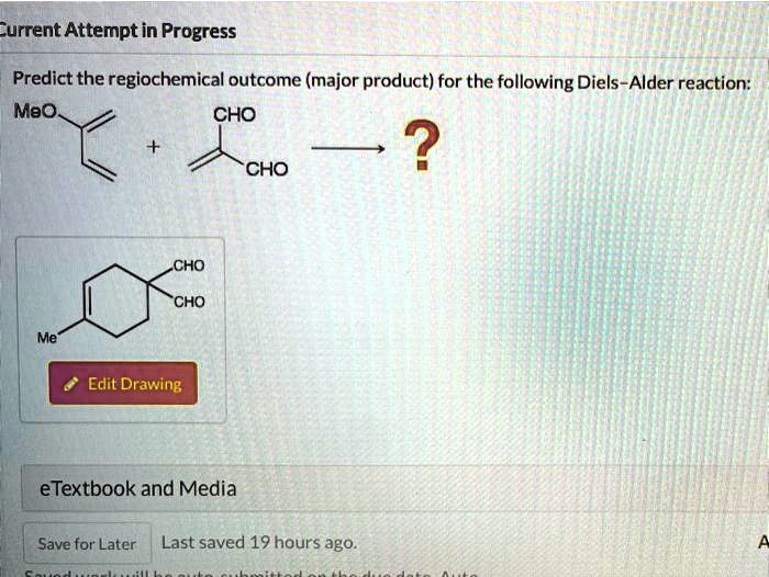 SOLVED: Current Attempt in Progress Predict the regiochemical outcome (major product) for the ...