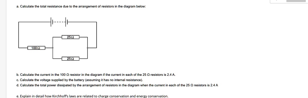 SOLVED: Calculate the total resistance in the given arrangement of ...