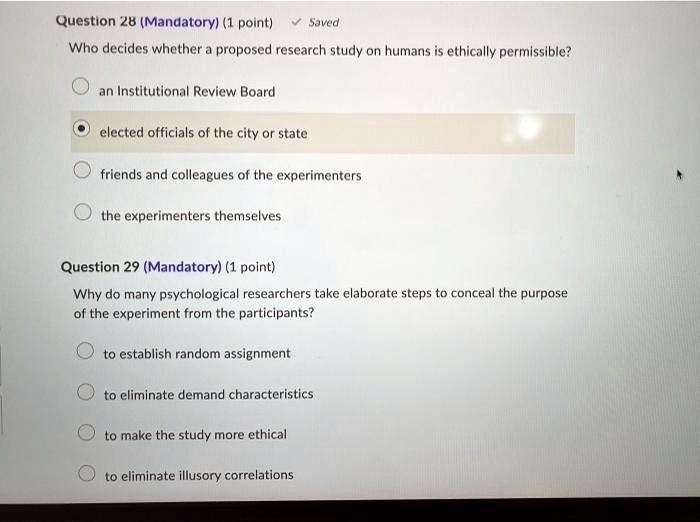 SOLVED: Question 28 (Mandatory, 1 point): Who decides whether a ...