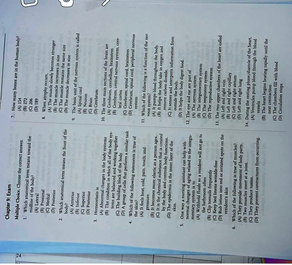 SOLVED: The text provided appears to be a list of multiple-choice questions related to anatomy ...