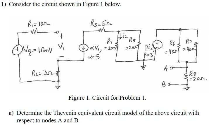 Consider the circuit shown in Figure 1 below: R3 = 5Î© R7 = 40Î© R20 ...