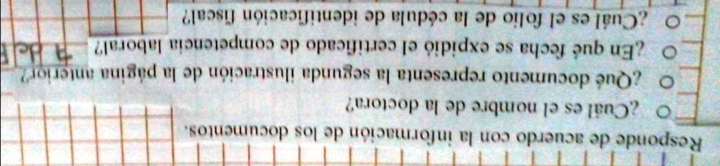 SOLVED: Responde de acuerdo con la información de los documentos. o ...