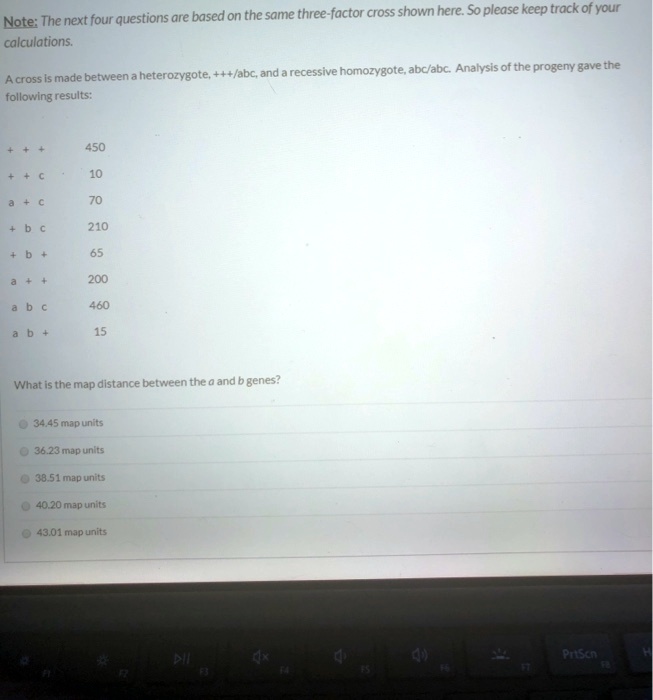 SOLVED: questions are based on the same three-factor cross shown here ...