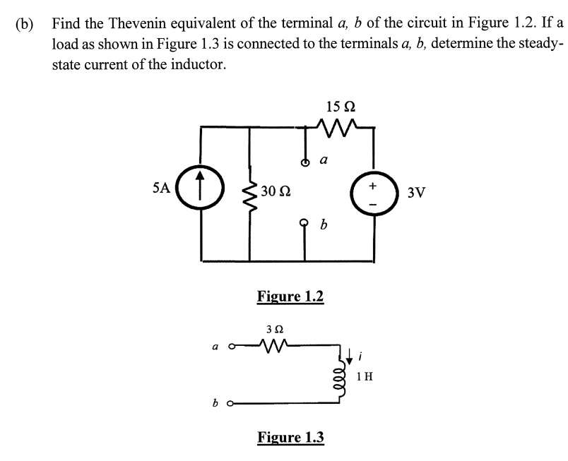 b find the thevenin equivalent of the terminal a b of the circuit in ...