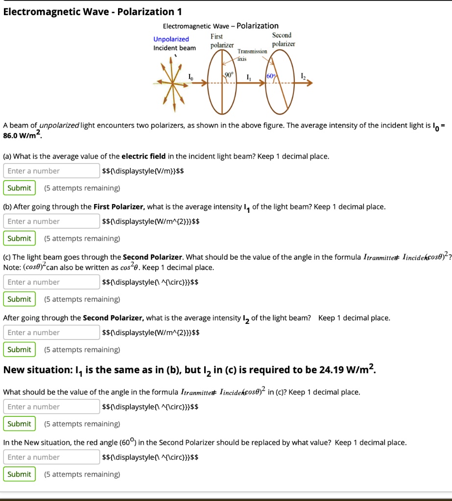 electromagnetic wave polarization 1 electromagnetic wave polarization first second unpolarized ...
