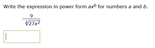 SOLVED: Write the expression in power form a^b for numbers a and b 327^2