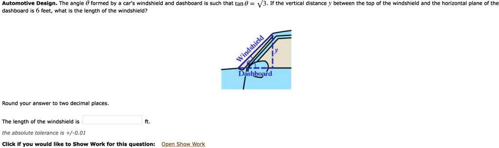 automotive design the angle formed by car windshield and dashboard such ...