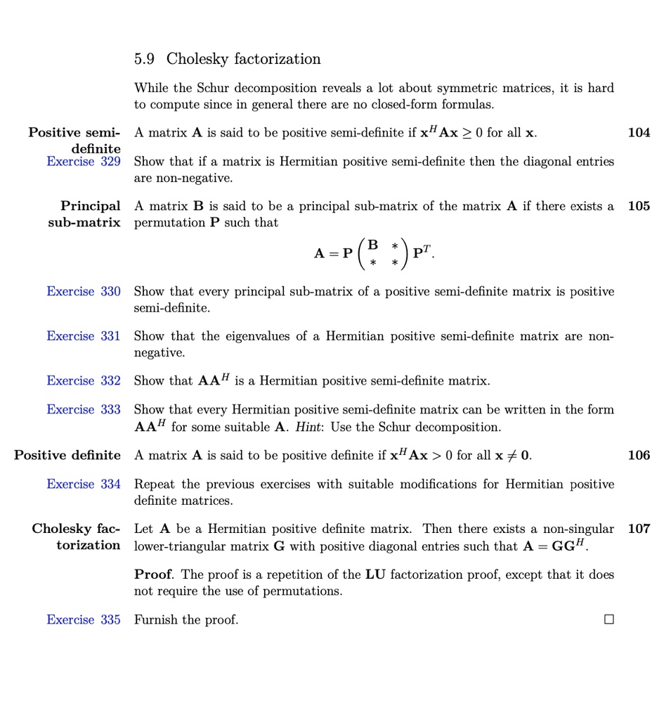 SOLVED: Could you please help with question 331? Thanks. 5.9 Cholesky ...