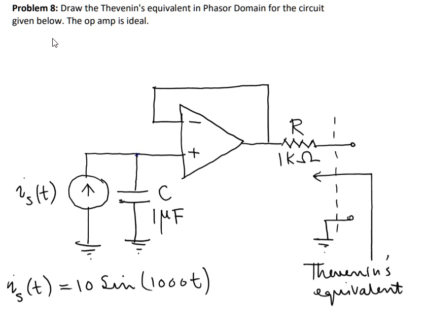SOLVED: Draw the Thevenin's equivalent in Phasor Domain for the circuit ... SOLVED: Draw the Thevenin's equivalent in Phasor Domain for the circuit ...