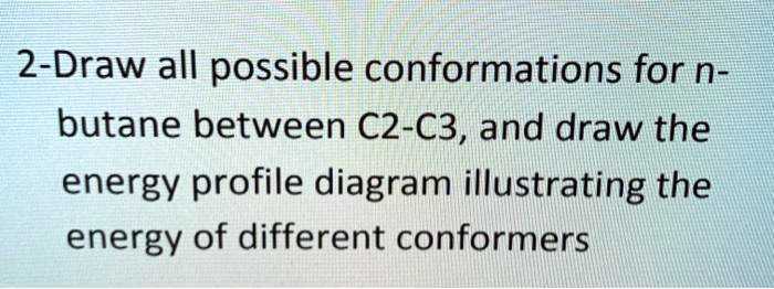SOLVED: 2-Draw all possible conformations for n- butane between C2-C3 ...