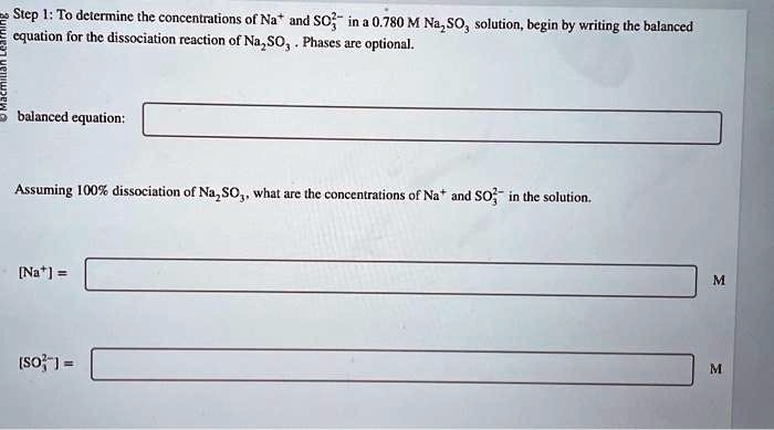 Solved Texts Help Step To Determine The Concentrations Of Na And So