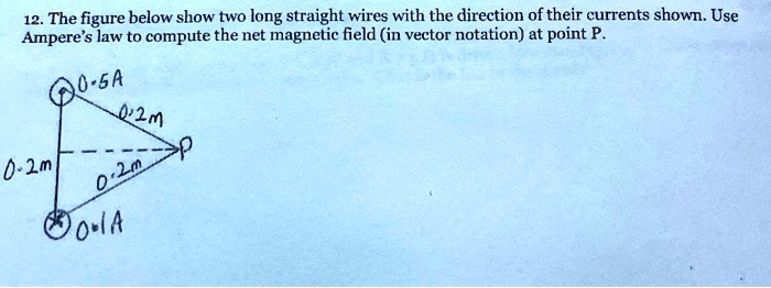 SOLVED: The figure below shows two long straight wires with the ...