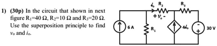 SOLVED: In the circuit shown in the next figure, R1 = 40Ω, R2 = 10Ω, and R3 = 20Ω. Use the ...