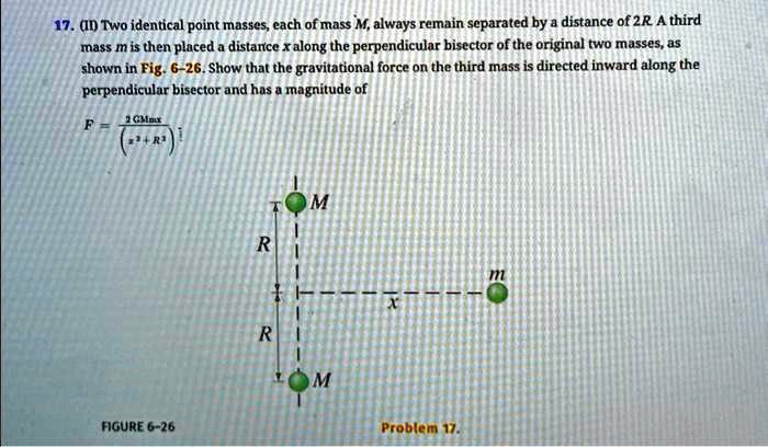 17. (II) Two identical point masses, each of mass M, always remain ...