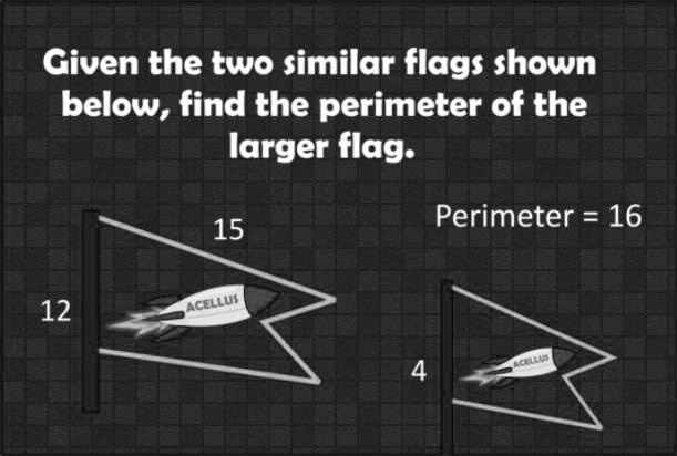 SOLVED: 'Find the perimeter of the larger flag. Given the two similar flags shown below, find ...