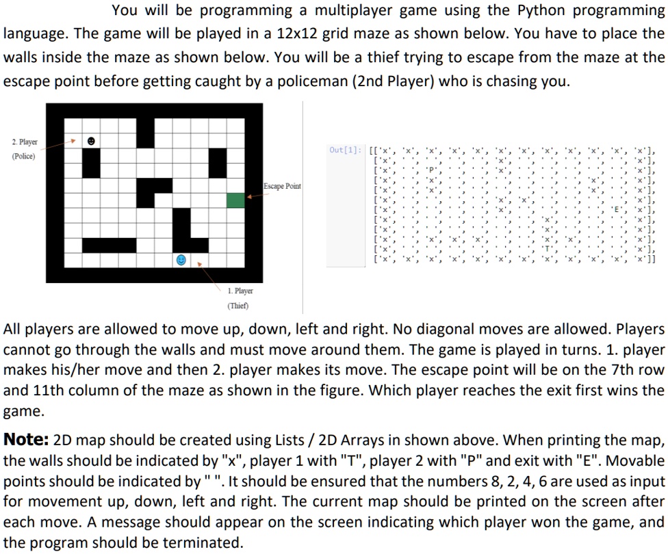 Solved In Python You Will Be Programming A Multiplayer Game Using The Python Programming