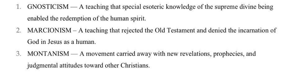 1. GNOSTICISM - A teaching that special esoteric knowledge of the ...