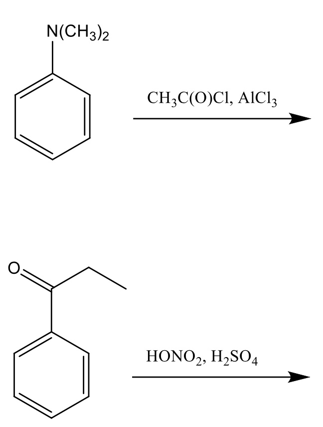N(CH3)2CHzC(O)C1, AICl;HONO2, H2SO4 - SolvedLib