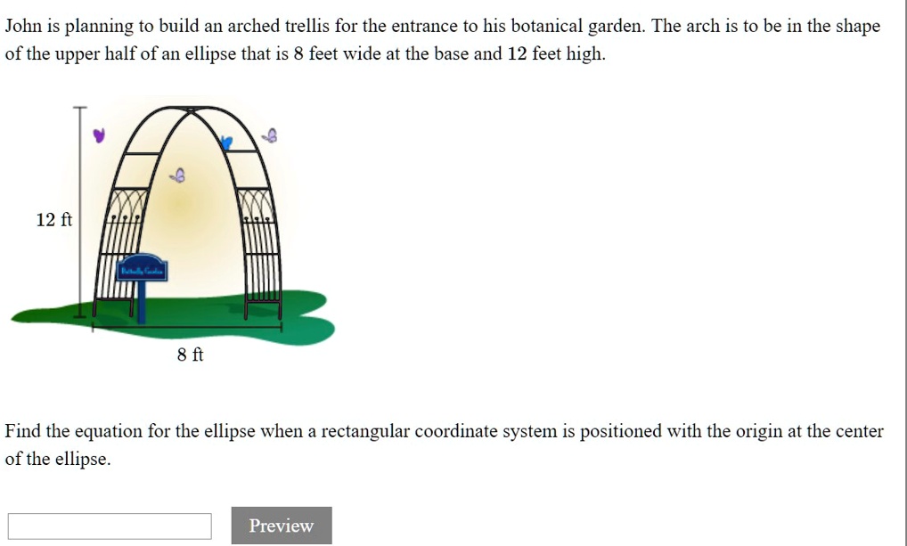 john is planning to build an arched trellis for the entrance to his ...