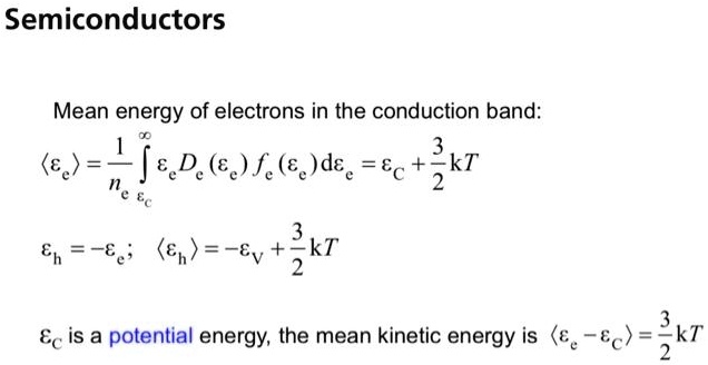 SOLVED: How do we find this result for the mean energy of electron in ...