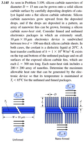SOLVED: 3.145 As seen in Problem 3.109, silicon carbide nanowires of diameter D = 15 nm can be ...
