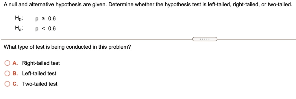 Solved A Null And Alternative Hypothesis Are Given Determine Whether 0811