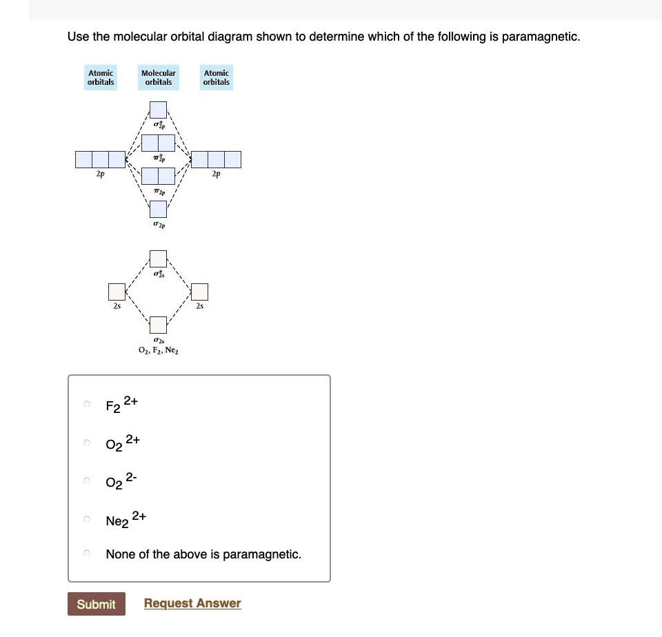 SOLVED: 27 Use the molecular orbital diagram shown to determine which ... SOLVED: 27 Use the molecular orbital diagram shown to determine which ...