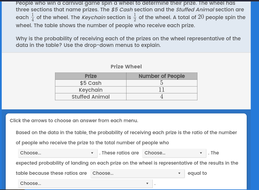 People who win a carnival game spIn a wheel to determine therr prize ...