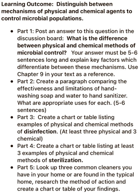 SOLVED:Learning Outcome: Distinguish between mechanisms of physical and ...