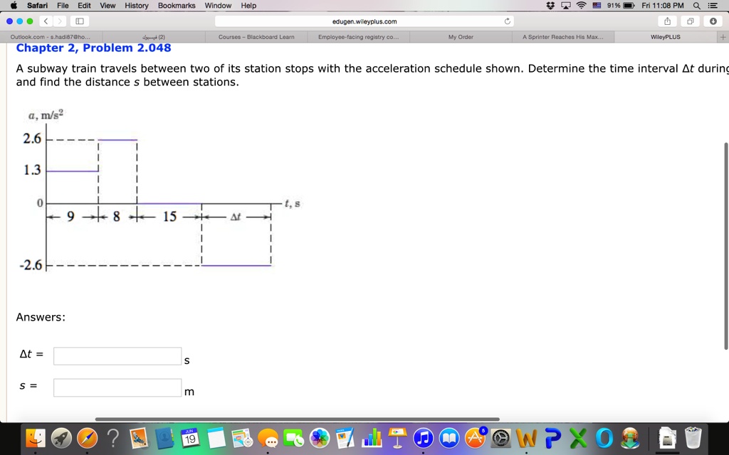 SOLVED: A subway train travels between two of its station stops with ...