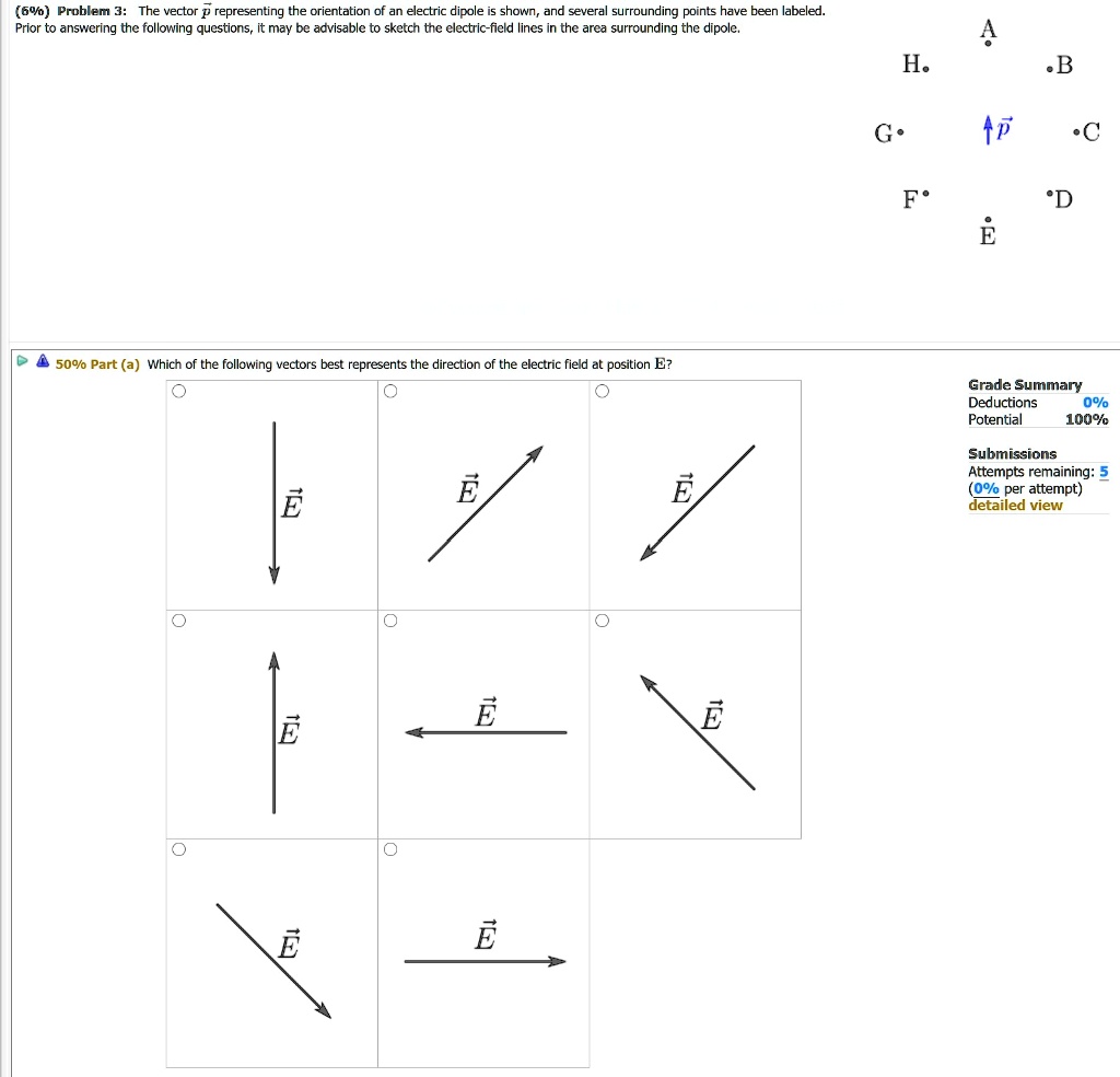 (6%) Problem 3: The vector (vec{p}) representing the orientation of an ...