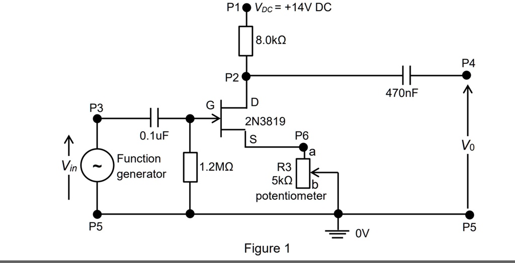 SOLVED: Simulation of field effect transistor circuit Using PSpice, draw the circuit as shown in ...