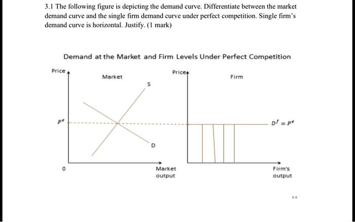 3.1 The following figure is depicting the demand curve. Differentiate ...