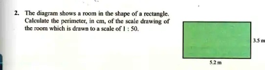 SOLVED: The diagram shows a room in the shape of a rectangle. Calculate ...