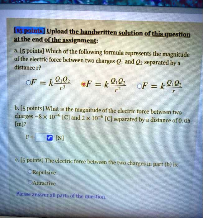SOLVED: Dspuint) Upload the handwritten solution of this question at ...