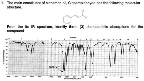 [GET ANSWER] 1. The main constituent of cinnamon oil, Cinnamaldehyde ...
