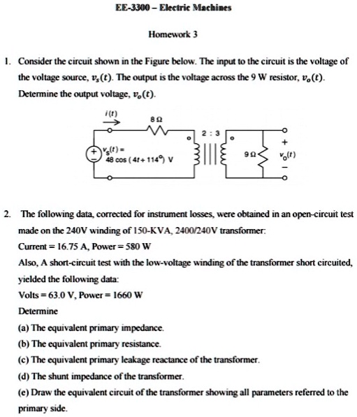 EE-3300 - Electric Machines Homework 3 1. Consider the circuit shown in ...