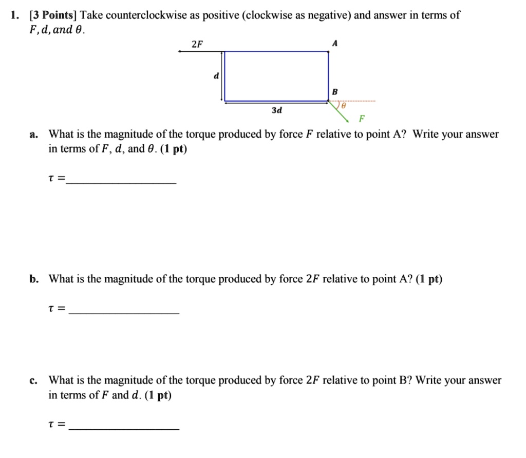 SOLVED:[3 Points] Take counterclockwise as positive (clockwise as ...