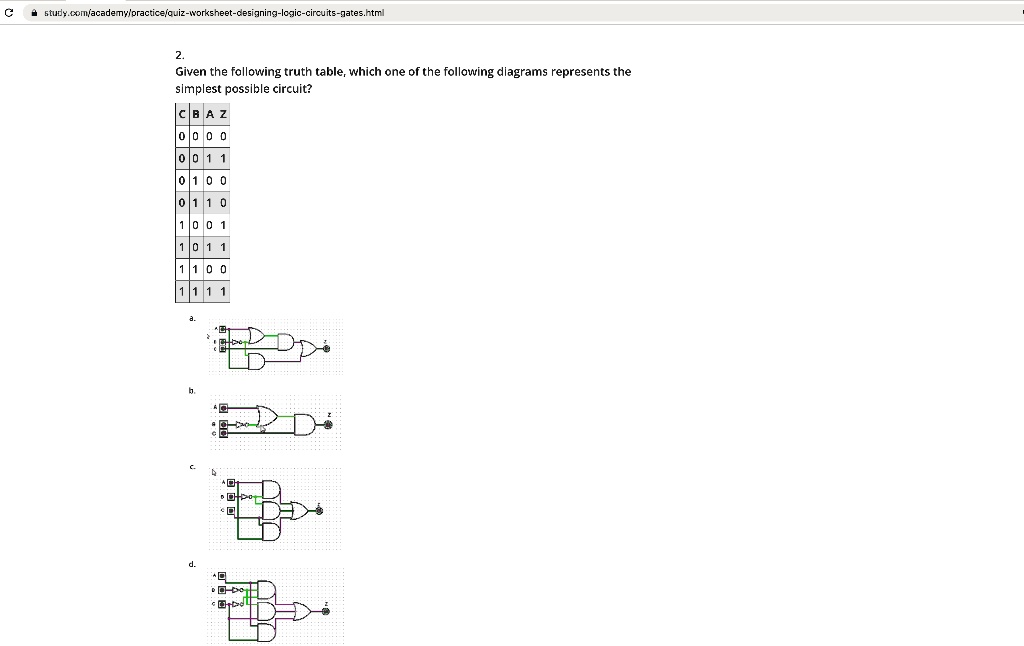 SOLVED: study.com/academy/practice/quiz-worksheet-designing-logic ...