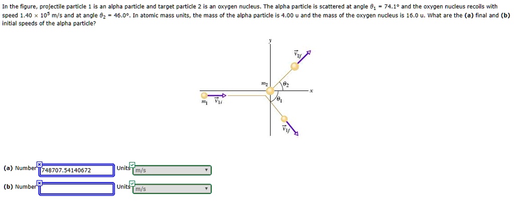 SOLVED: In the figure, projectile particle is an alpha particle and target particle is an oxygen ...