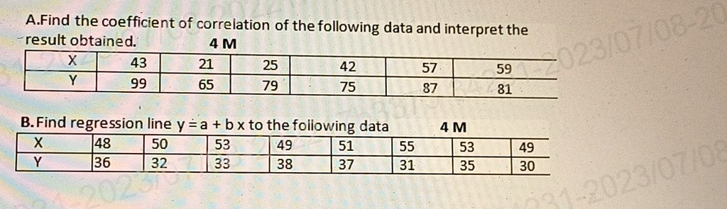 a consider two random variables x and y whose probability distribution is given below 4 m y 710 ...